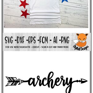 Archery Arrow SVG - Png - Dxf - Eps - Fcm - Cut File - Silhouette ...