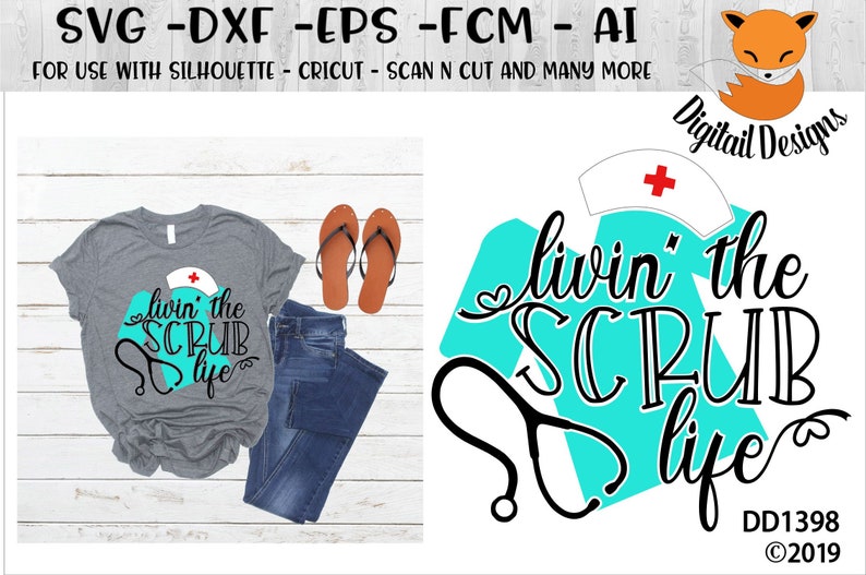 Scrub Life SVG - Png - Fcm - Eps - Dxf - Ai Cut File - Silhouette ...