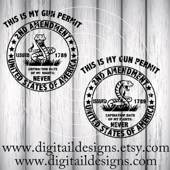 2nd Amendment SVG png dxf fcm eps ai Cut file | Etsy