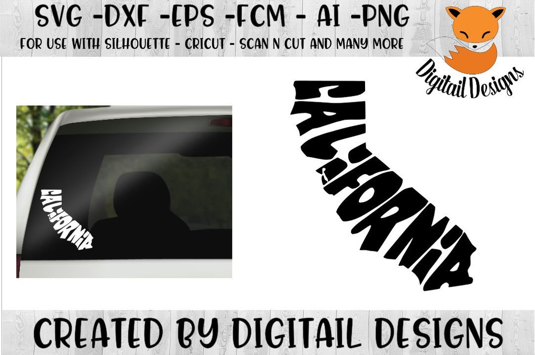California State Word Art SVG - Png -dxf - Eps -fcm - Ai- California ...
