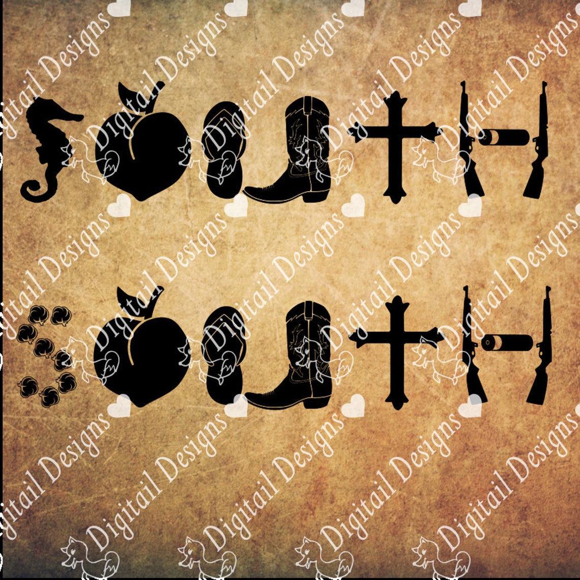 Southern SVG - Png - Dxf - Eps - Ai - Fcm - Cut File - Silhouette ...