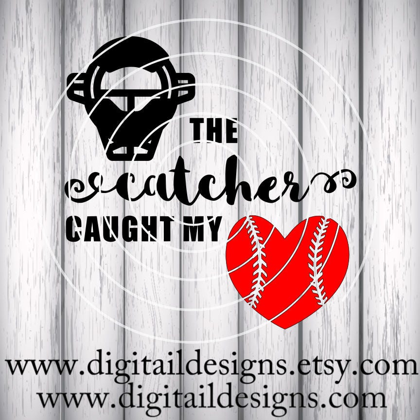 Baseball Catcher SVG png dxf eps fcm ai Catcher | Etsy