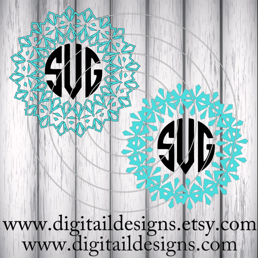 Mandala Monogram Frame SVG - Png - Eps - Dxf - Ai - Fcm. Mandala Cut ...
