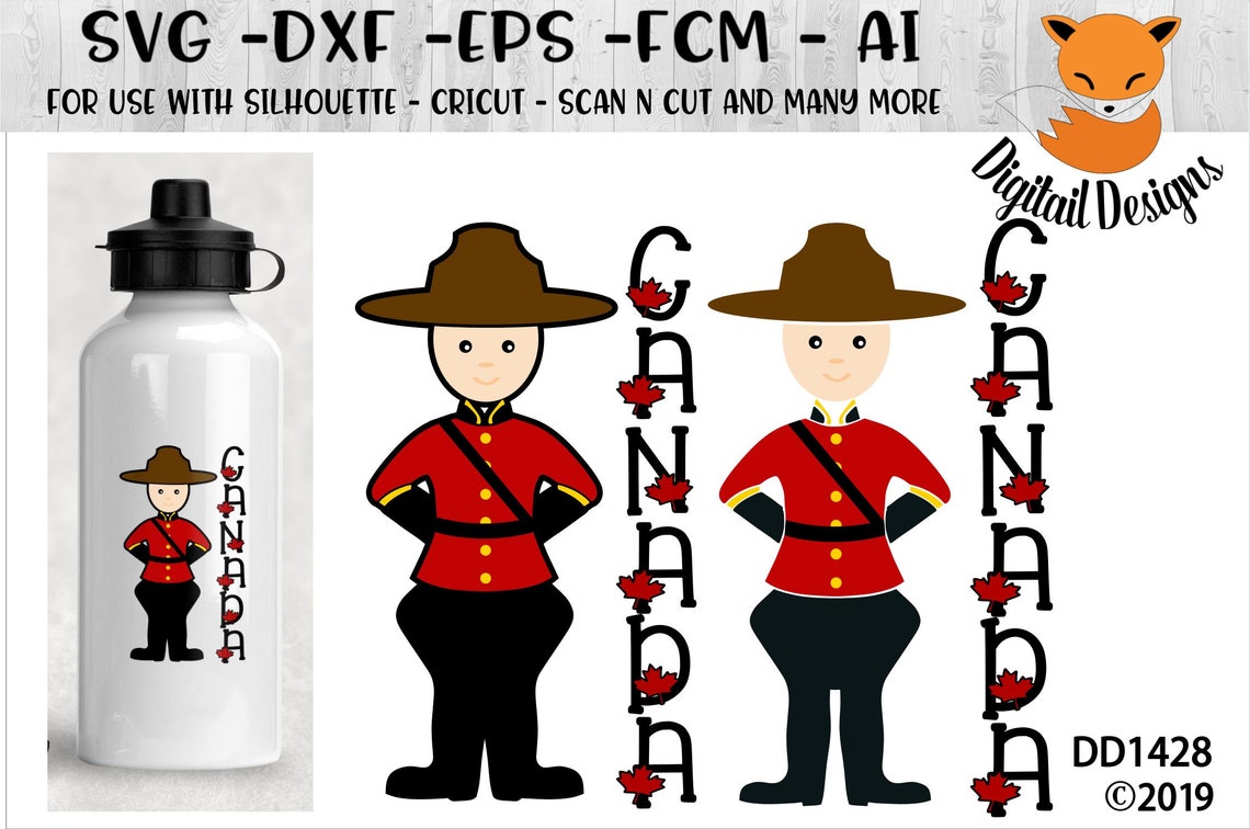 Canadian Mountie SVG - Png - Fcm - Eps - Dxf - Ai - Cut File ...