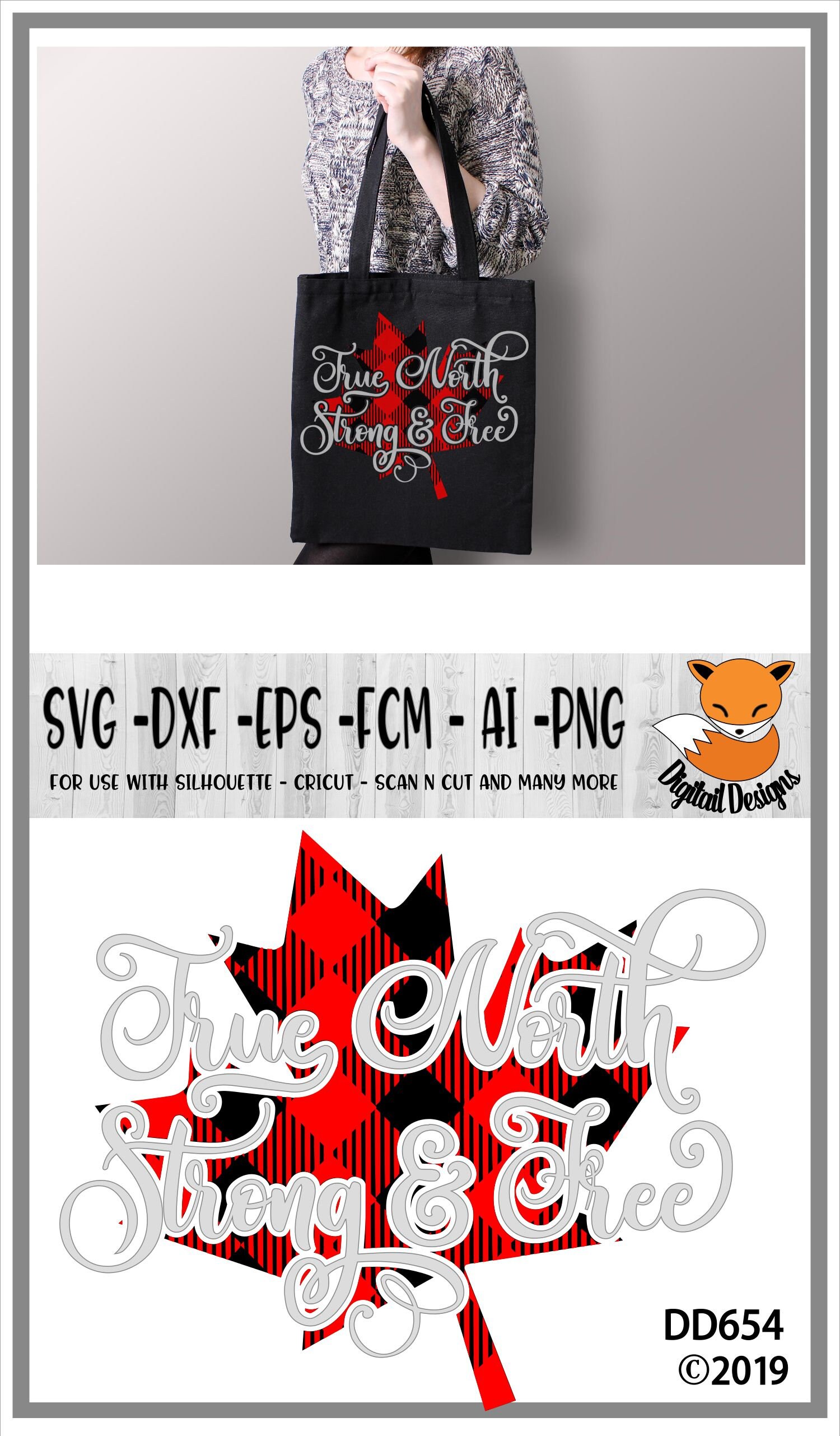 True North Strong and Free SVG Png Fcm Eps Dxf Ai | Etsy