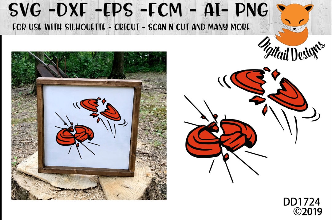 Clay Target SVG - Png - Fcm - Eps - Dxf - Ai - Cut File - Silhouette ...
