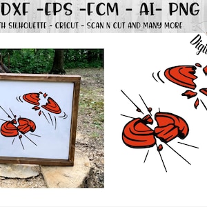 Clay Target SVG - Png - Fcm - Eps - Dxf - Ai - Cut File - Silhouette ...