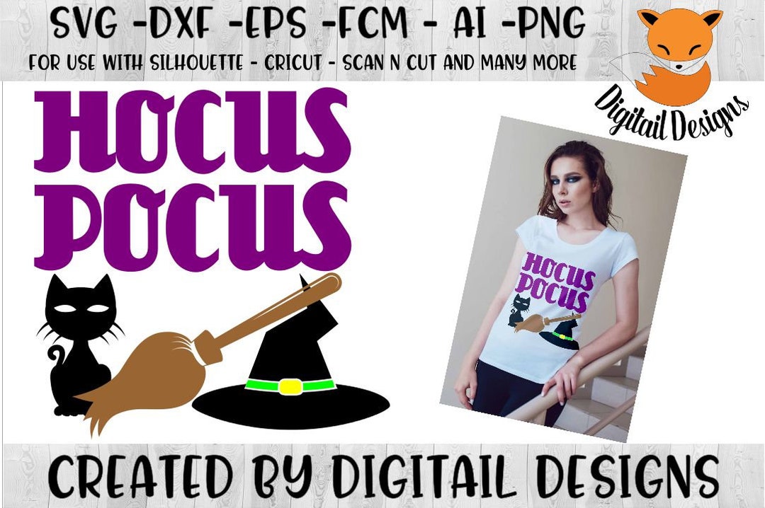 Hocus Pocus SVG - Dxf - Png - Eps - Fcm - Ai - Halloween SVG ...
