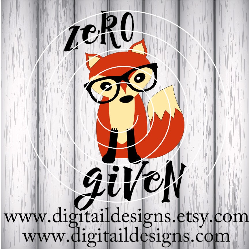 Zero Fox Given SVG dxf fcm eps ai png cut file | Etsy