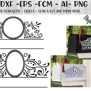 Mail Box Decal SVG - Png -dxf - Eps - Ai - Fcm - Address Mailbox SVG ...