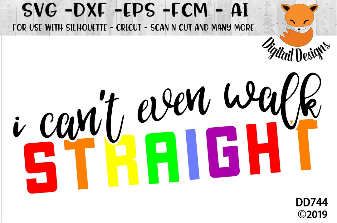 LGBT Walk Straight SVG - Png - Fcm - Eps - Dxf - Ai - Cut File ...
