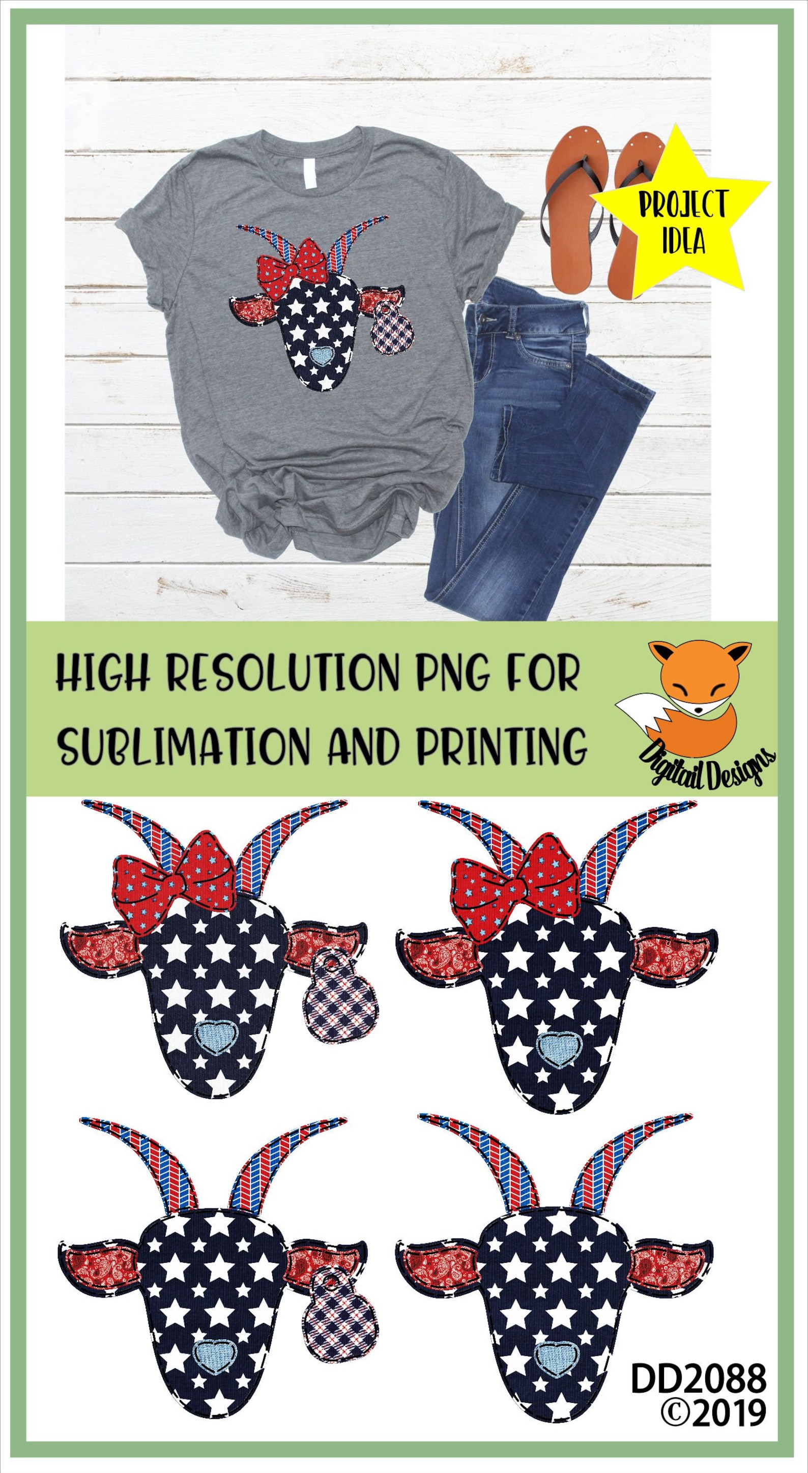 Faux Patchwork Goat Sublimation PNG Instant Download Goat - Etsy