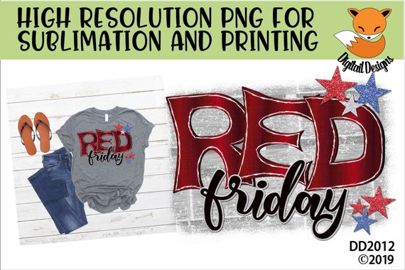 Red Friday Military Deployment Sublimation PNG Instant | Etsy
