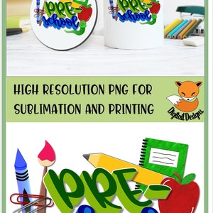 Pre-school Sublimation Design - Back to School Sublimation - Etsy