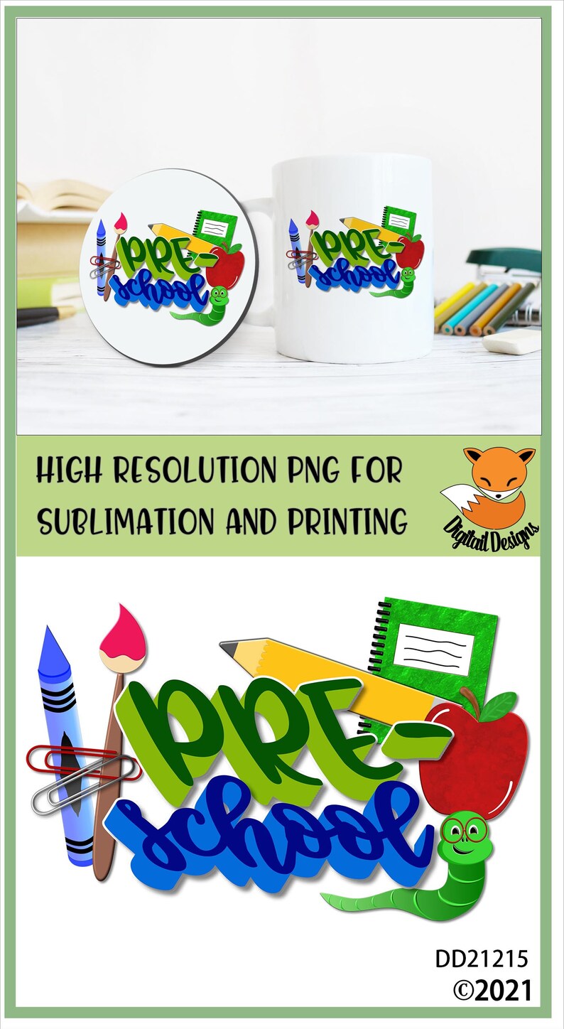 Pre-school Sublimation Design - Back to School Sublimation - Etsy
