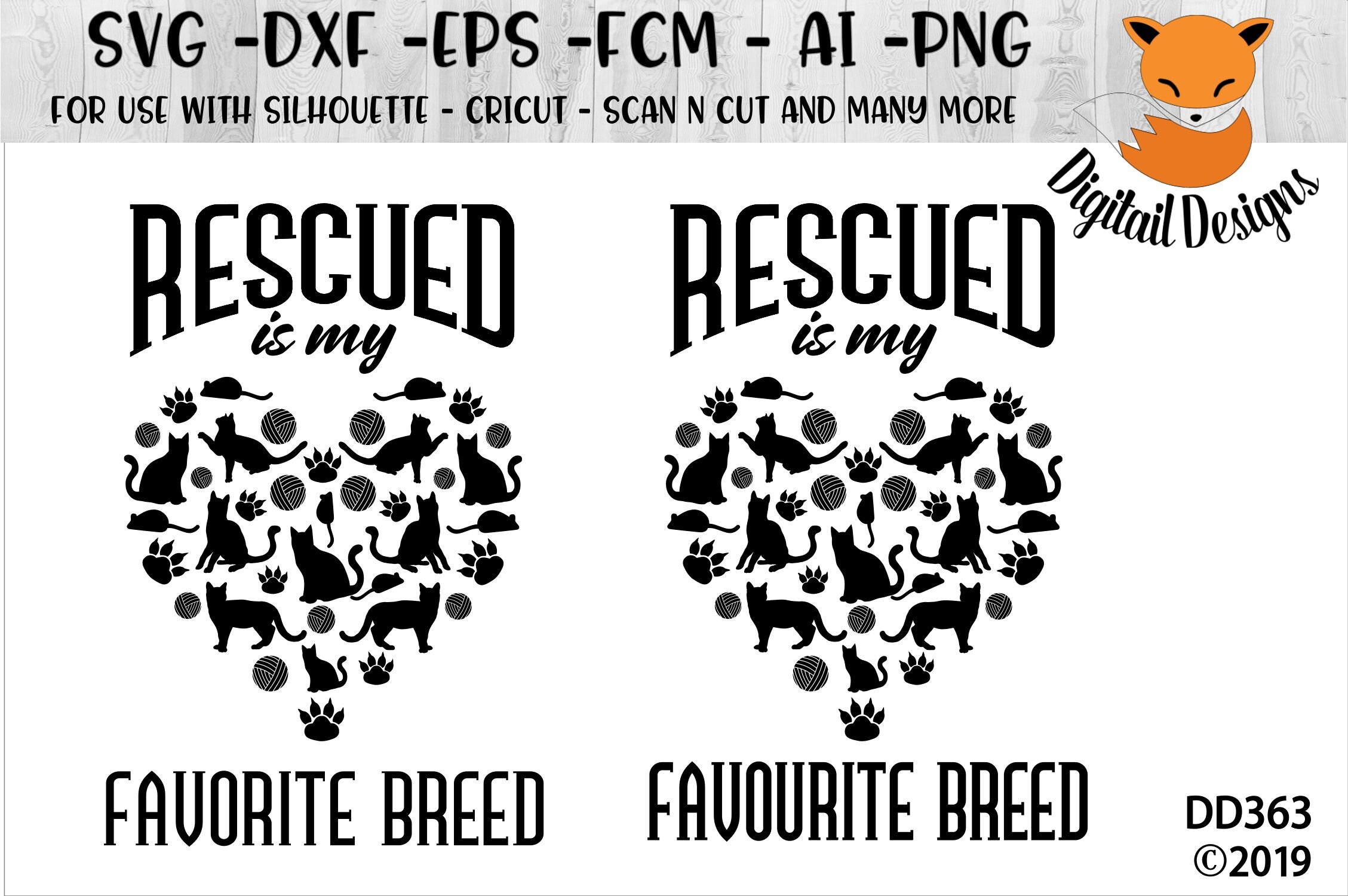 Rescue Cat SVG dxf png eps ai fcm Cricut | Etsy