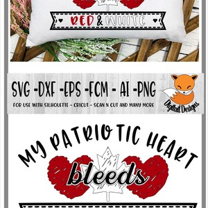 My Canadian Patriotic Heart - Png - Fcm - Eps - Dxf - Ai - Cut File ...