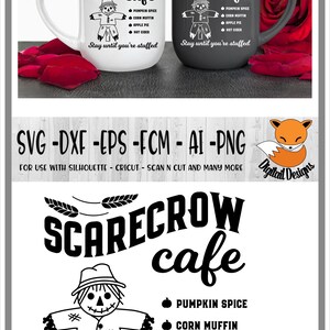 Scarecrow Cafe SVG - Dxf - Png - Eps - Fcm - Ai - Silhouette Cameo ...