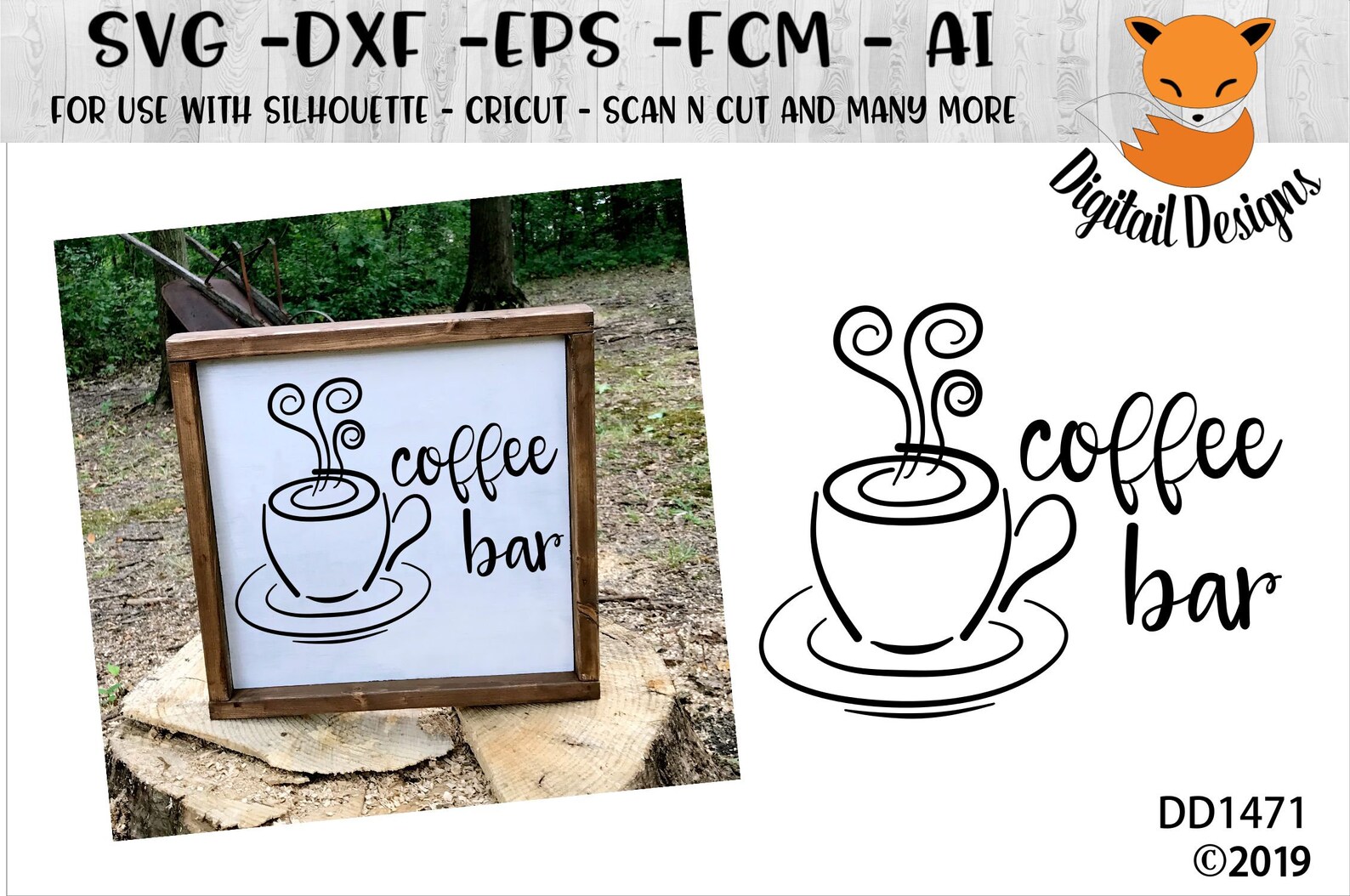 Coffee Bar SVG Png Dxf Ai Eps Fcm Silhouette | Etsy