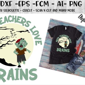 Math Teachers Love Brains Zombie Halloween SVG Dxf Png - Etsy