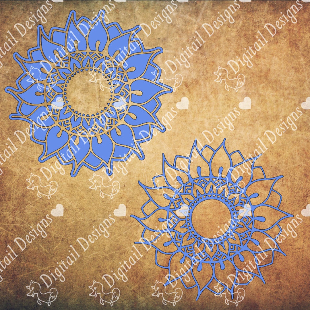 Mandala Monogram Frame SVG Svg, Png, Eps, Dxf, Ai, Fcm. Mandala Cut ...