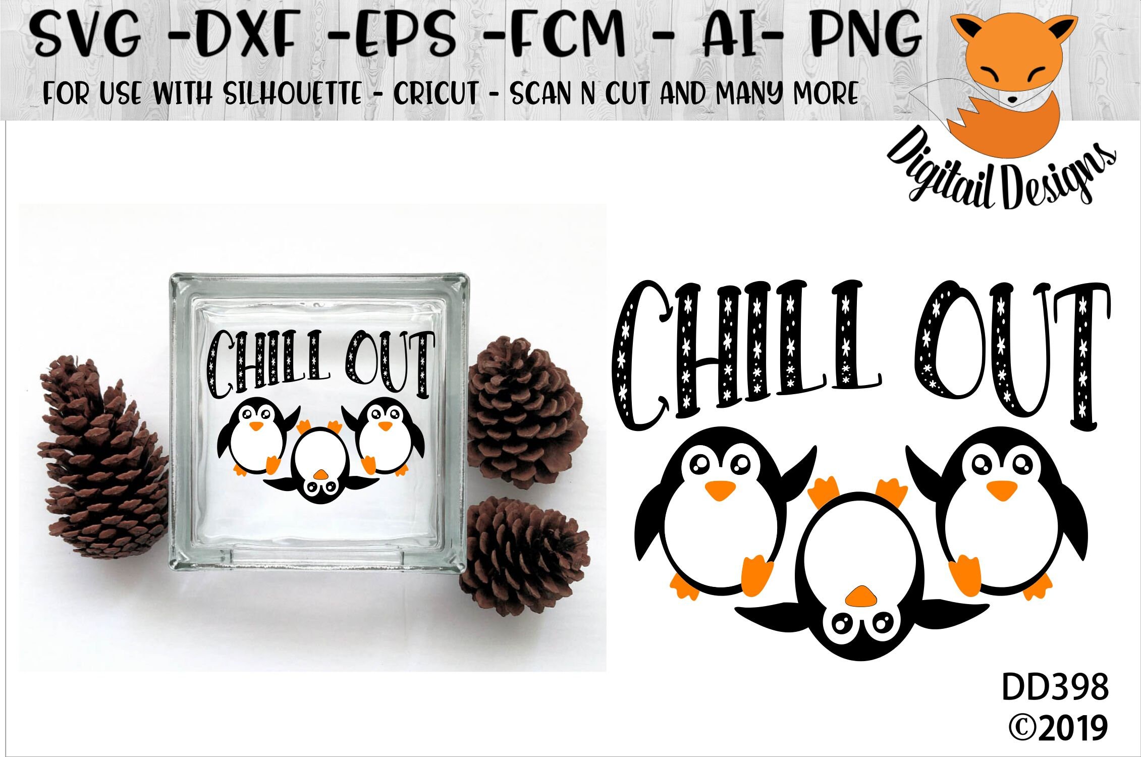 Chill Out SVG - Png -dxf - Eps - Fcm - Ai - Cut File - Silhouette ...