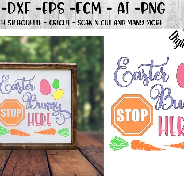 Easter Bunny Stop Here Svg - Etsy