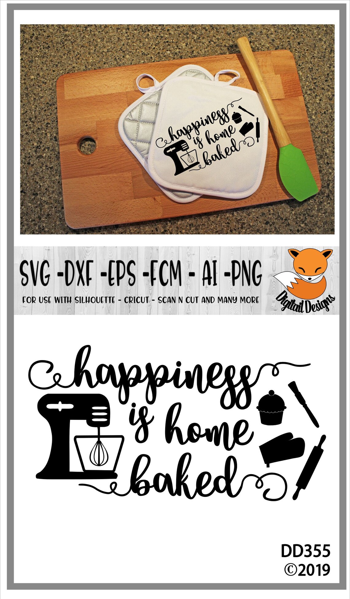 Baking SVG - Png - Eps - Fcm - Ai - Dxf - Cut File - Silhouette ...