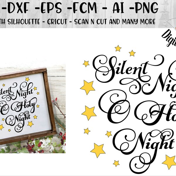 Silent Night Svg - Etsy