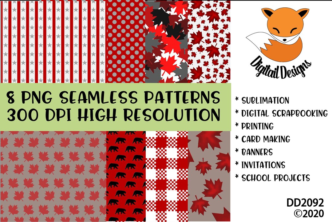 Canadian Digital Paper Pack - Instant Download - Canada Inspired ...