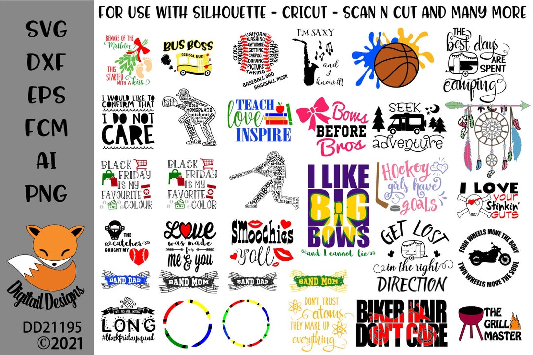 Huge 400 SVG Bundle - Dxf - Png - Fcm - Eps - Ai - Cut File ...