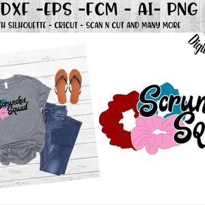 Scrunchie Squad Basic Girl and I Oop SVG - Dxf - Eps - Fcm - Ai - Png ...