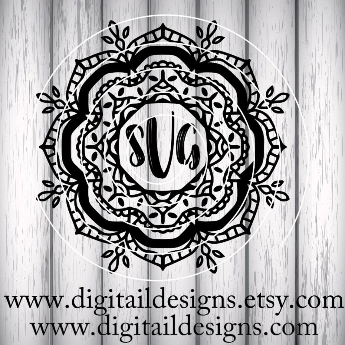 Mandala Monogram Frame SVG Png Dxf Eps Ai Fcm - Etsy