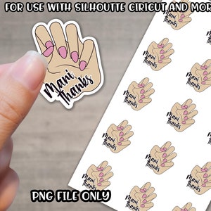 Mani Thanks Printable Sticker for Small Businesses - Etsy