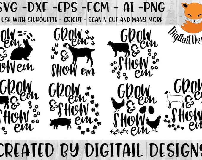 Show Animal SVG Bundle Png Dxf Eps Fcm Ai Cut File Silhouette Cricut ...