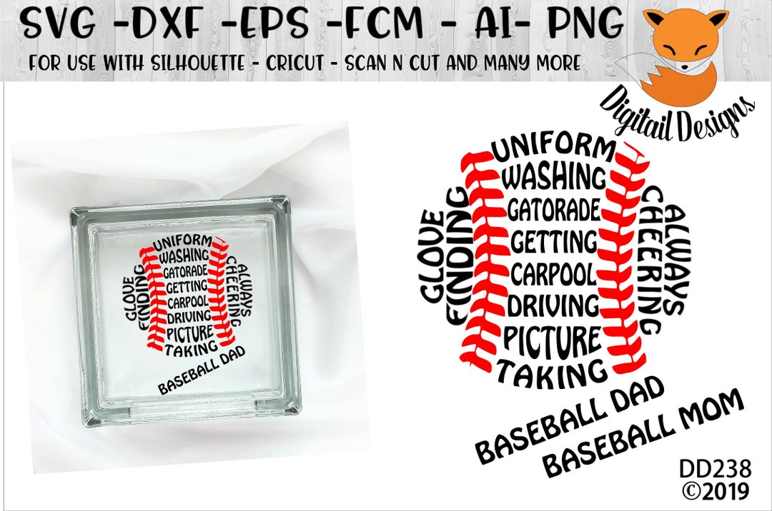 Baseball Mom SVG - Png - Dxf - Eps -fcm -ai - Cut File - Silhouette ...