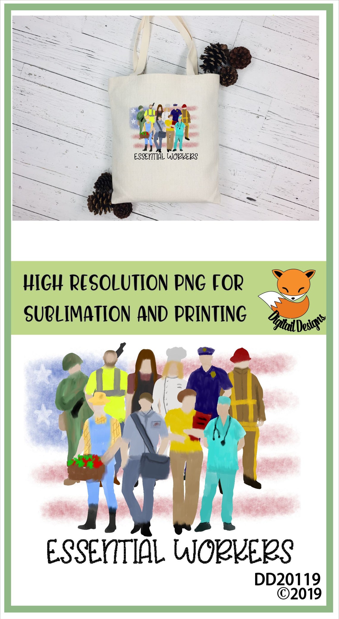 Essential Worker Sublimation PNG Instant Download Sewing - Etsy