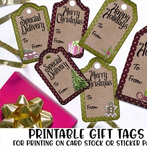 Printable Christmas Gift Tags - Sublimation Gift Tags - Gift Tag ...