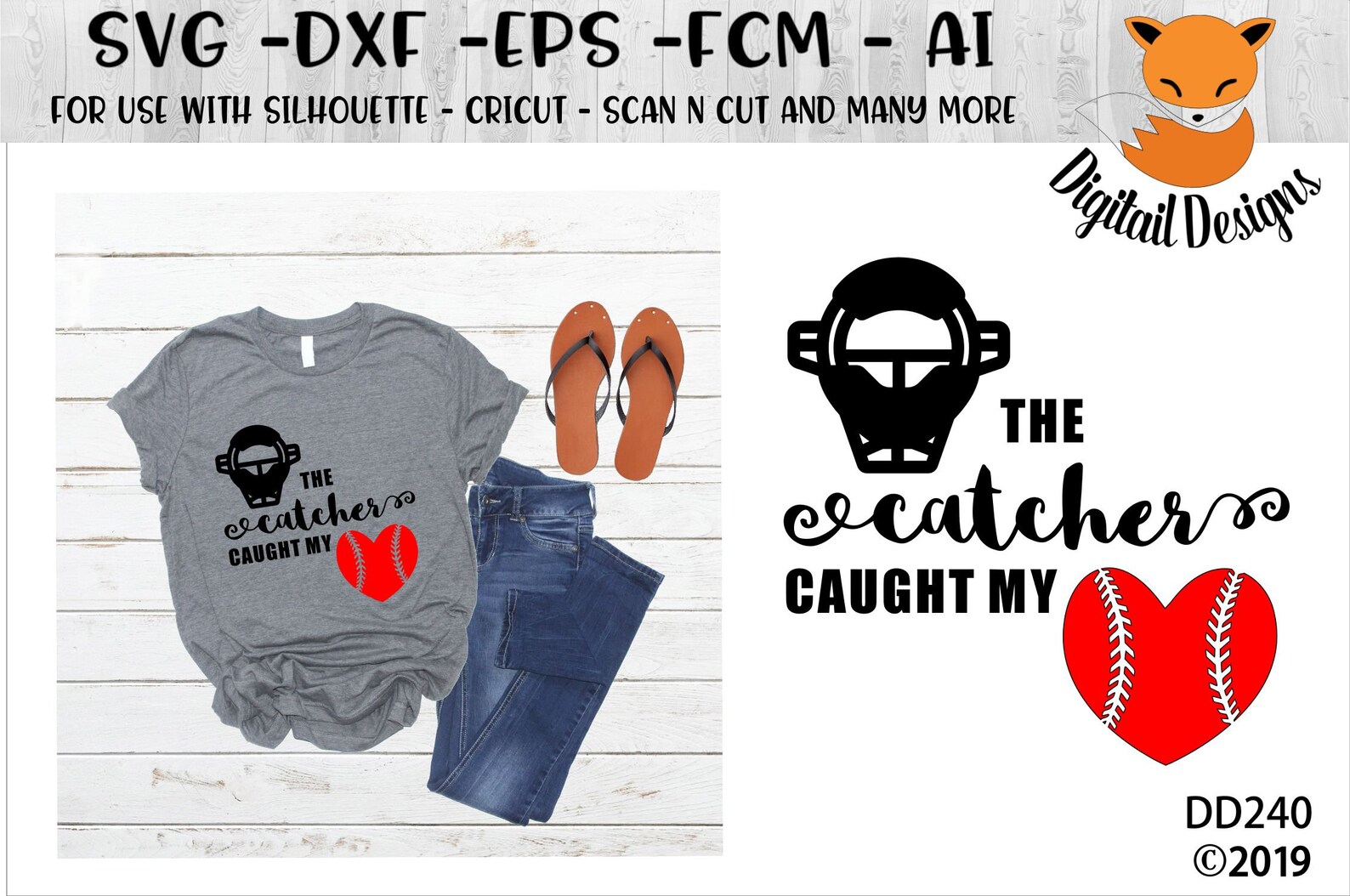 Baseball Catcher SVG - Png - Dxf - Eps - Fcm - Ai - Catcher SVG ...