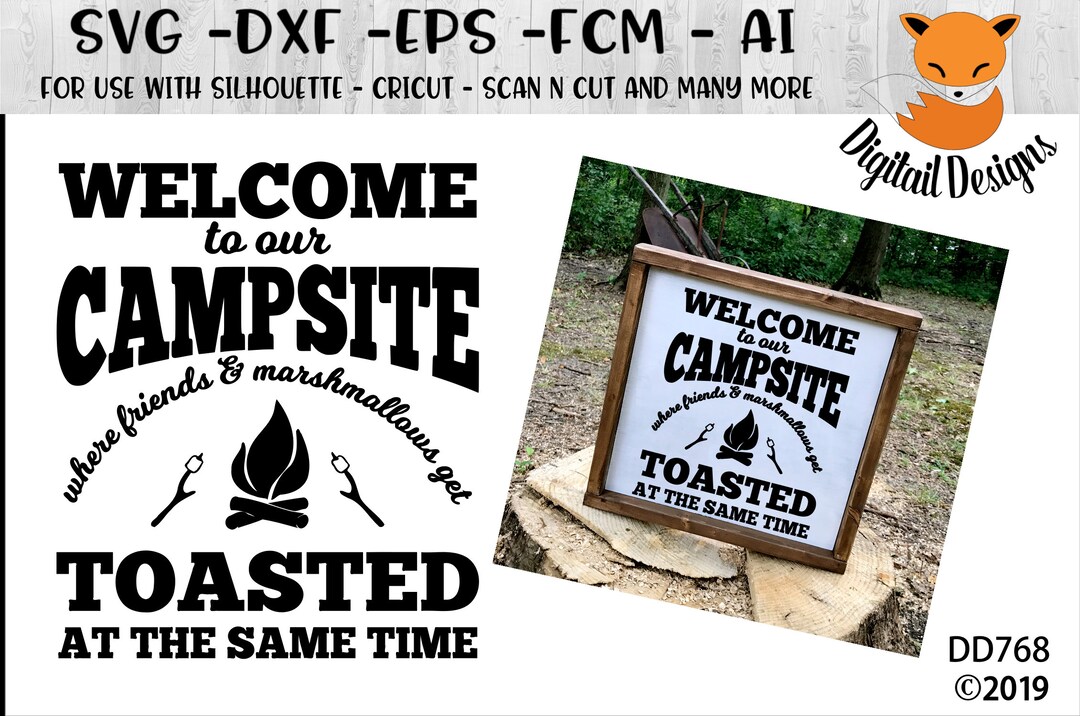 Campsite SVG - Campfire SVG - Png - Dxf - Eps - Fcm - Ai - Camping SVG ...