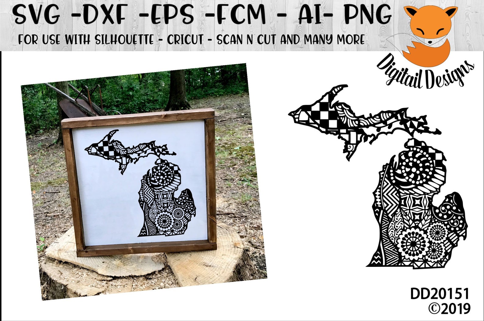 Zentangle Michigan State SVG Doodle Art Zentangle Png | Etsy