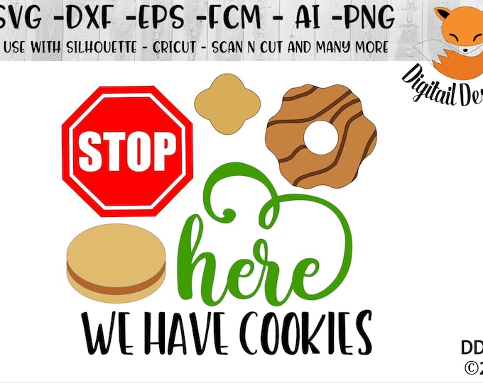 Cookie SVG Dxf Png Eps Ai Fcm Cricut Silhouette It's Cookie Time SVG ...