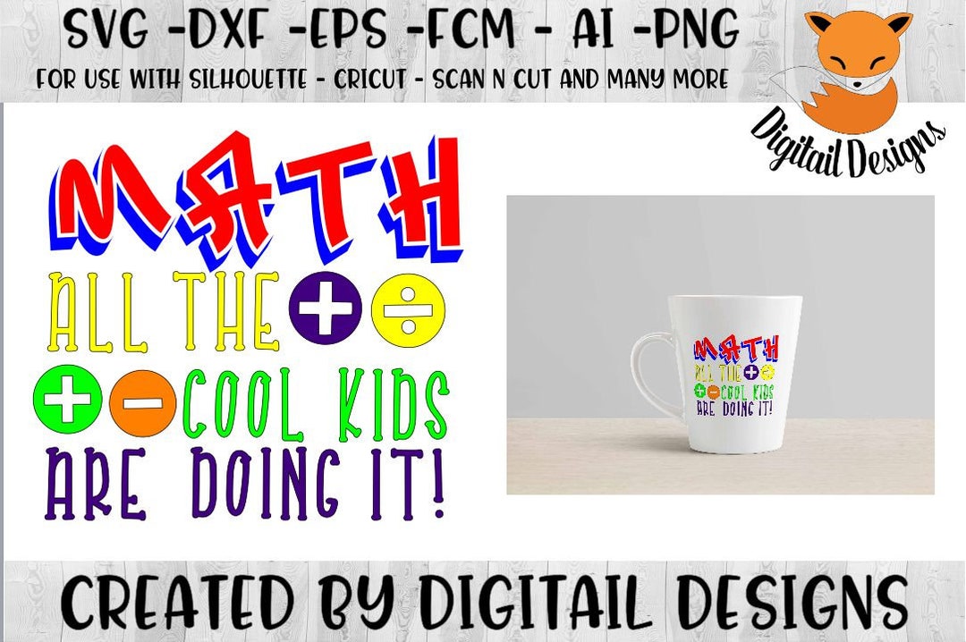 Math SVG - Png - Dxf - Ai - Eps - Fcm - Silhouette - Cricut - Scan N ...