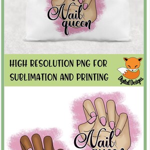 Nail Queen Manicurist PNG - Instant Download - Nail Tech PNG - Etsy