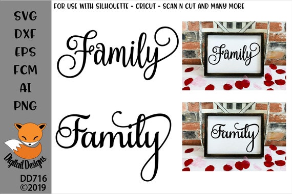 Family SVG Png Dxf Eps Ai Fcm Family Word SVG | Etsy