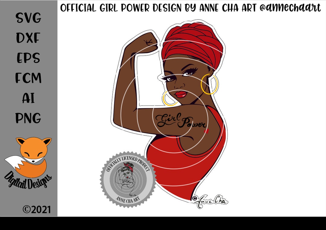 Official Black Girl Power SVG - Eps - Ai - Dxf - Cut File - Silhouette ...