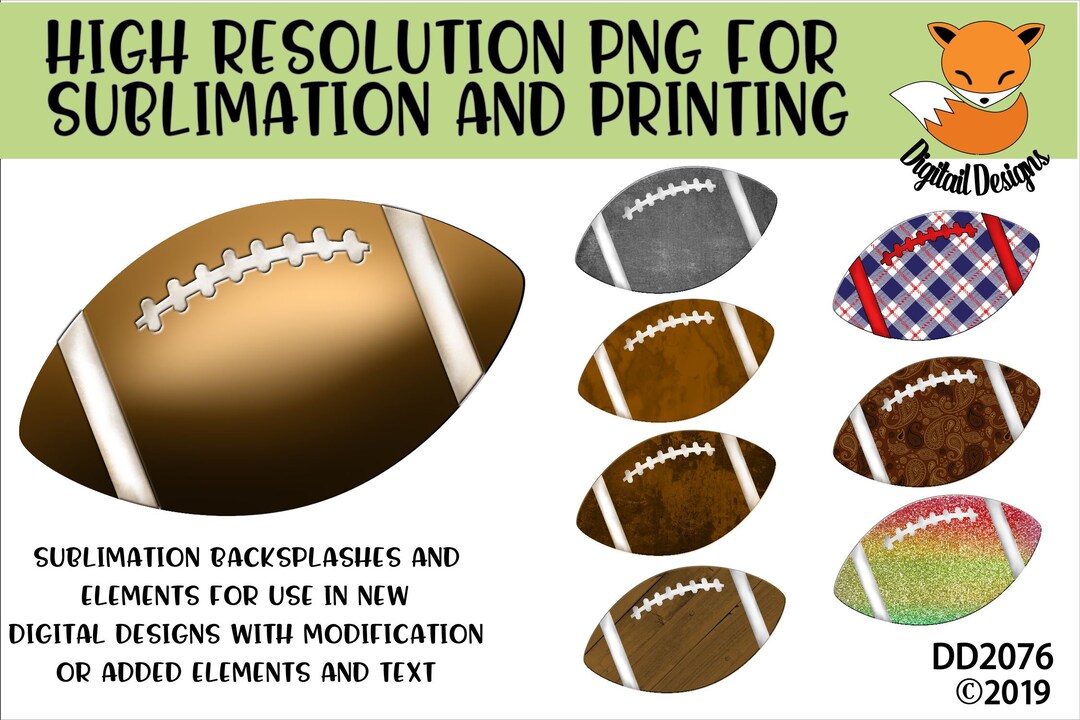 Patterned Football Sublimation Element Bundle - Digital Use Allowed - Etsy