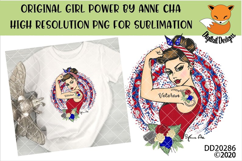Girl Power Army Wife by Anne Cha PNG Design for Sublimation - Etsy