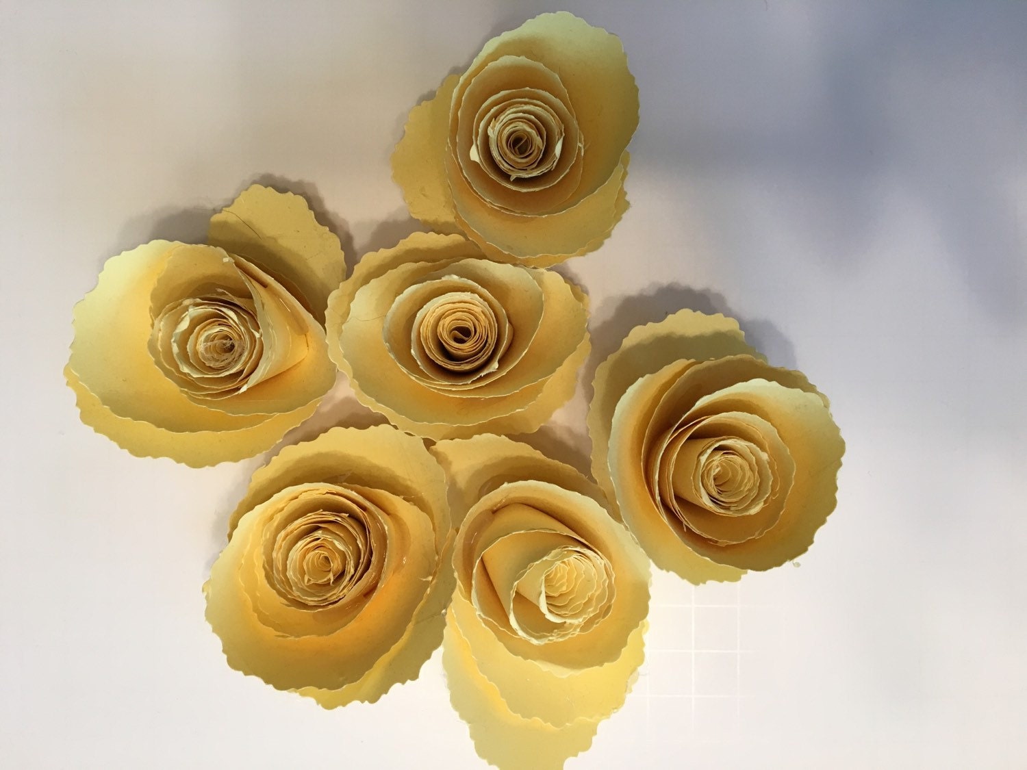 Paper flowers/Large yellow paper roses DIY/large paper | Etsy