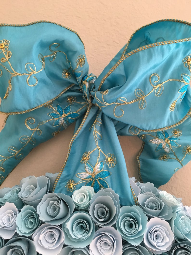 Paper Flowers/blue Paper Flowers/light Blue Paper - Etsy